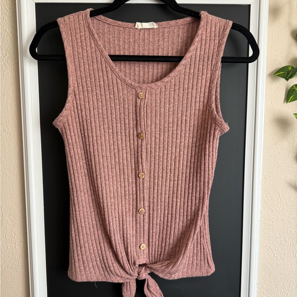Olivia Rae | Tops | Olivia Rae Ribbed Knit Tank Top Mauve | Poshmark